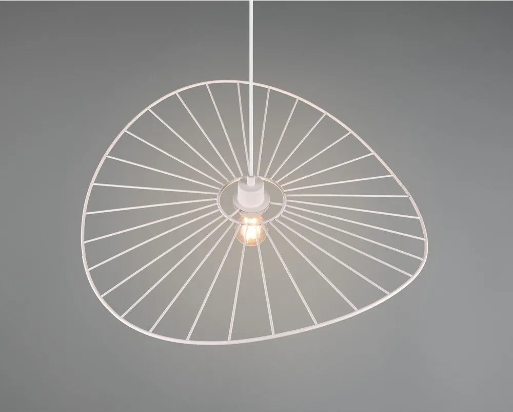 Bílé závěsné svítidlo ø 60 cm Chapeau – Reality