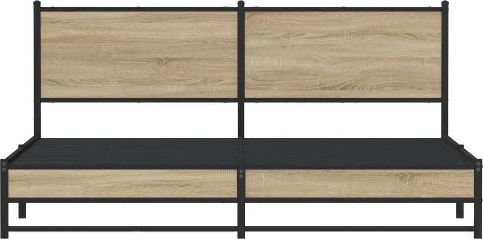 Kovový rám postele bez matrace dub sonoma 183 x 213 cm 3301396