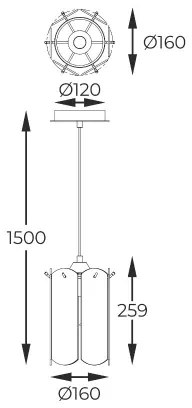 Zuma Line MD3523-1-EGN - Lustr na lanku NIRA 1xE14/40W/230V zlatá