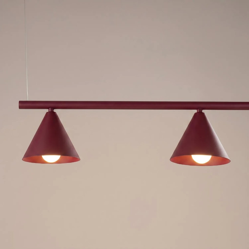 Sollux Lighting Lustr NOX 4L bordó