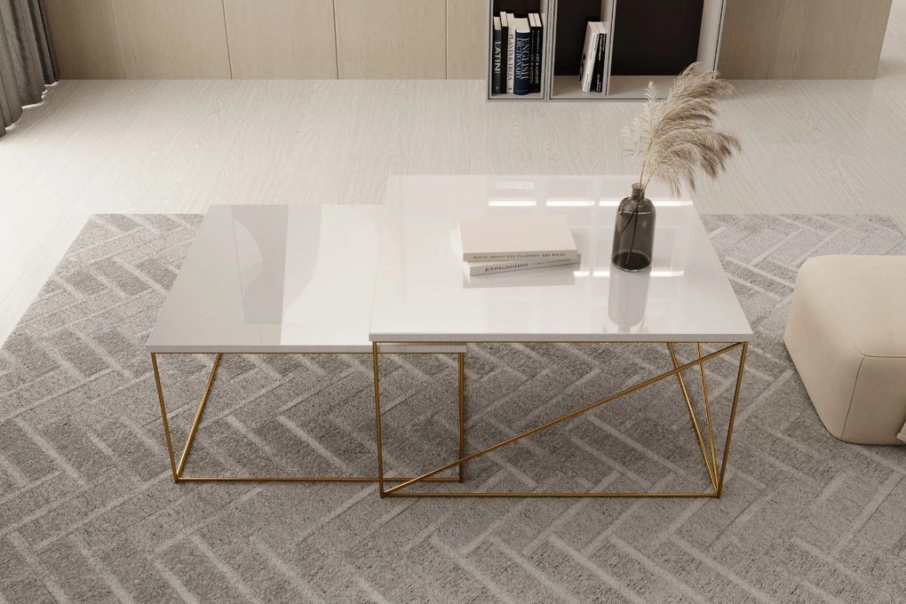 ADRK Furniture Konferenční stolek 2v1 Licco CT-LIC-G-WS