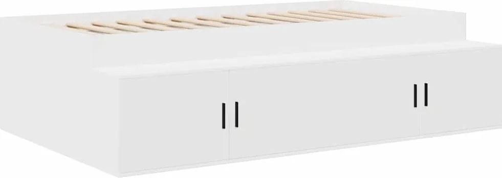 Rám postele se zásuvkou Bílá 100 x 200 cm Kompozitní dřevo 3335181