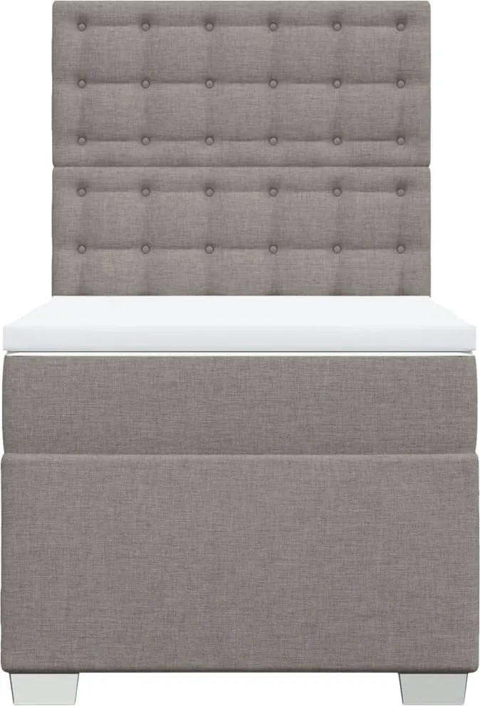 Box spring postel s matrací taupe 90x190 cm textil 3290361