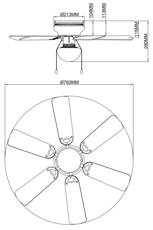 GLOBO UGO 0307W Ventilátor