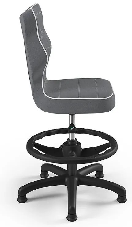 Dětská ergonomická židle bez koleček k psacímu stolu TMAVĚ ŠEDÁ Zvolte rozměr: dítě 133 - 159 cm (výška stolu 71 - 82 cm)