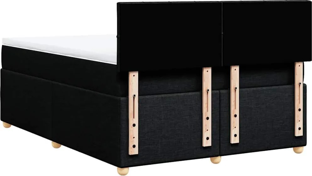 Box spring postel s matrací černá 140 x 190 cm textil 3286677