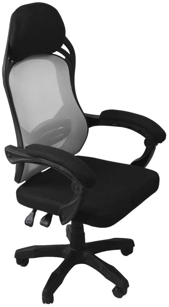 Shoptop Otočná kancelářská židle Oscar černo-šedá