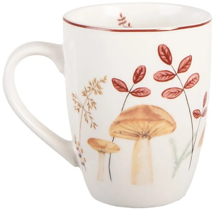 Porcelánový hrnek s podzimním motivem přírody a houbiček Little Fall Jewels – 350 ml