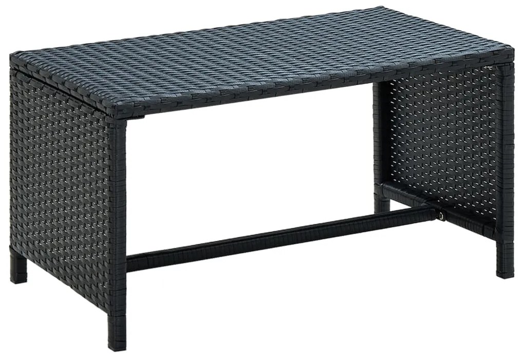 46392 vidaXL Konferenční stolek černý 70 x 40 x 38 cm polyratan