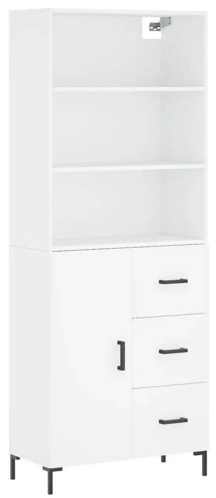 Skříň highboard bílá 69,5 x 34 x 180 cm kompozitní dřevo