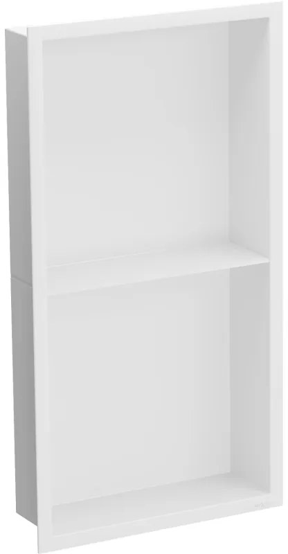 Mexen X-Wall-R zapuštěná polička s límcem a policí 60 x 30 cm, bílá - 1920603010S