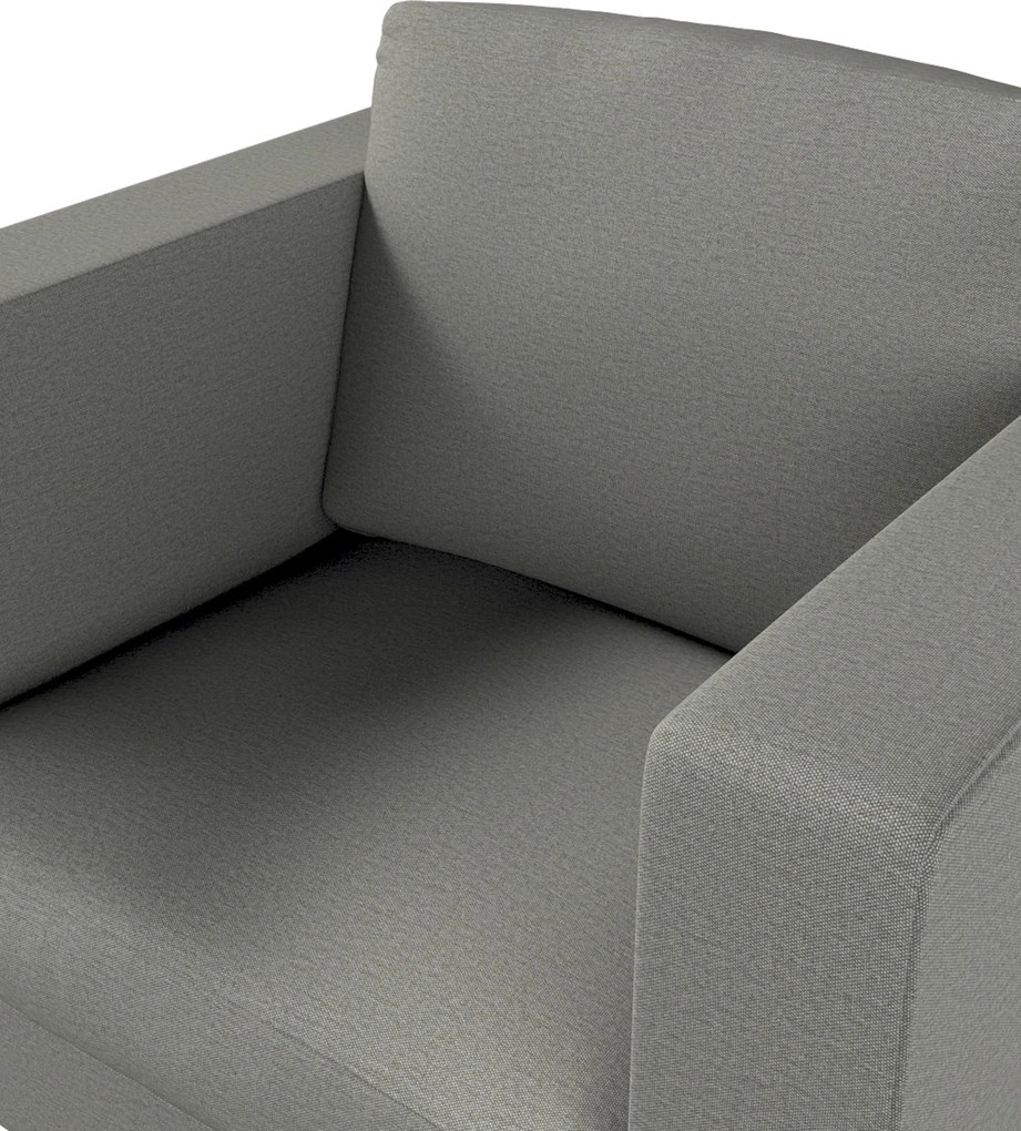 Potah na křesko IKEA Karlanda, krátký barva šedá látka pletený vzor