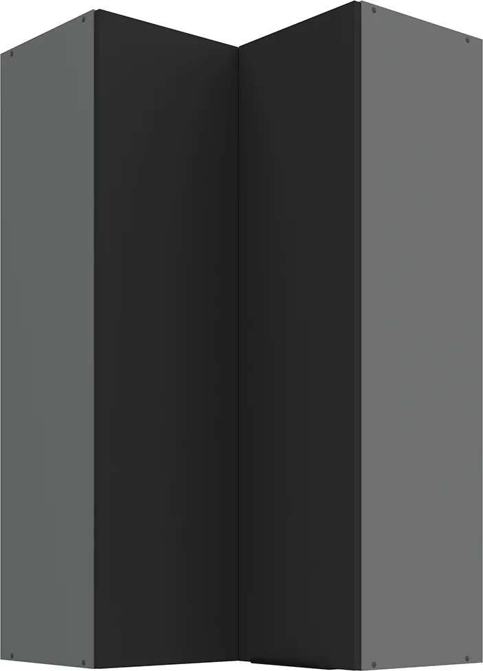 ARIA ab | horní kuchyňská skříňka 60x60 GN-108 2F (90°) rohová s policemi | EXTRA VYSOKÁ | 60x60 cm | antracit/černá