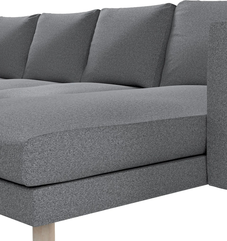 Potah na pohovku IKEA Norsborg 4-místná se šezlongem barva šedá látka pletený vzor