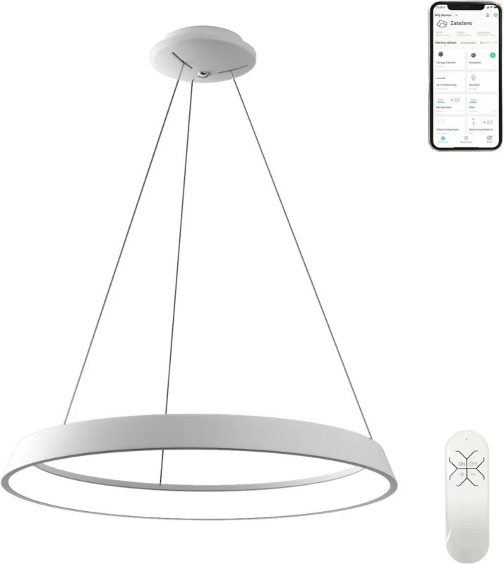 Immax NEO LIMITADO Smart závěsné svítidlo 80cm 48W bílé Zigbee 3.0