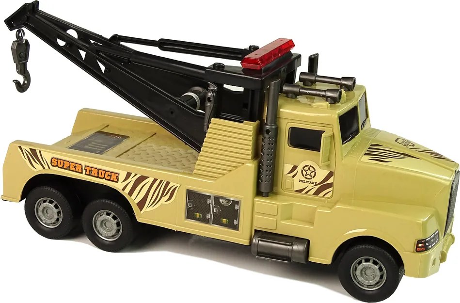 LEAN Toys Auto odtahový vůz asistenční služba 1:10 s lanem, hnědý