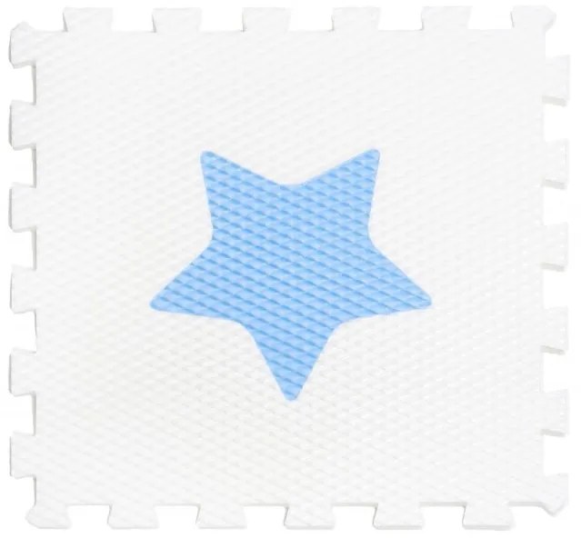 Vylen Pěnové podlahové puzzle Minideckfloor s hvězdičkou  Šedý s bílou hvězdičkou 340 x 340 mm