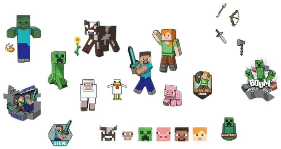 Nalepovací dekorace MINECRAFT do dětského pokoje