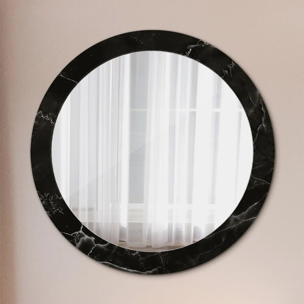 Kulaté dekorativní zrcadlo Mramorový kámen fi 80 cm