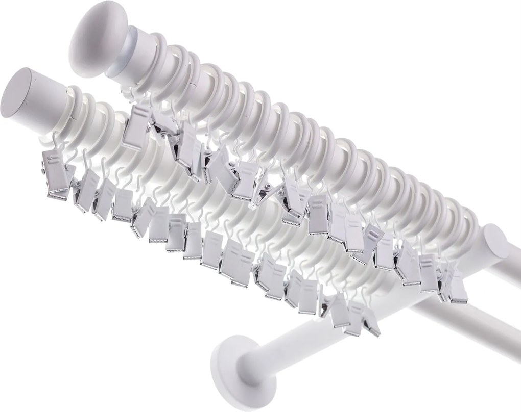 Dvojitá garnýž Modern white matt 200 cm