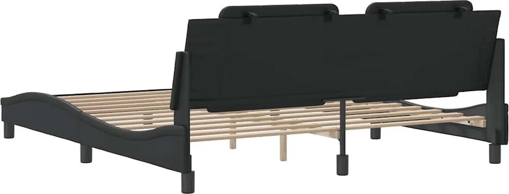 Rám postele bez matrace Zadar černý 180x200 cm umělá kůže 3208198