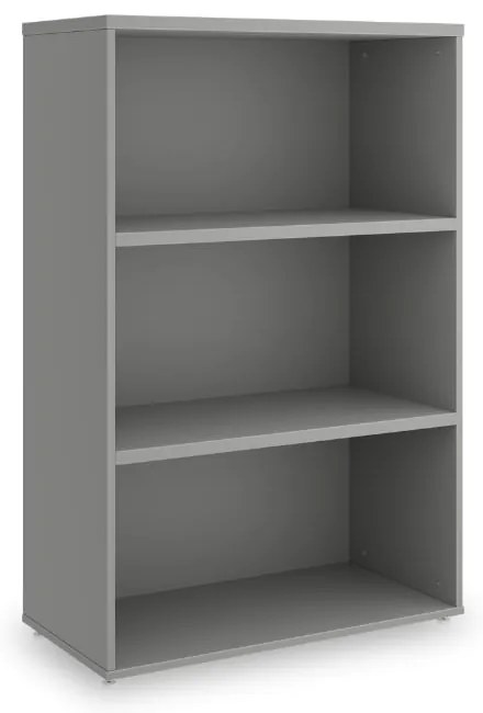 Střední kancelářská skříň SimpleOffice v šedé barvě
