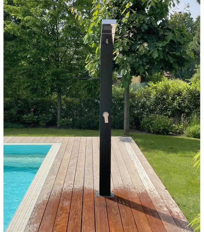 AMA Luxury Shower Solární sprcha Solaris Kaskáda černý matný nerez
