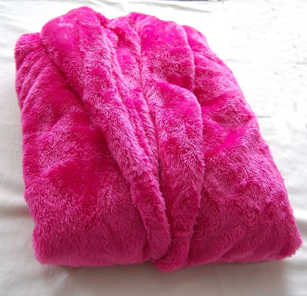 Malinový huňatý župan Lilly 21 20 3430 - L