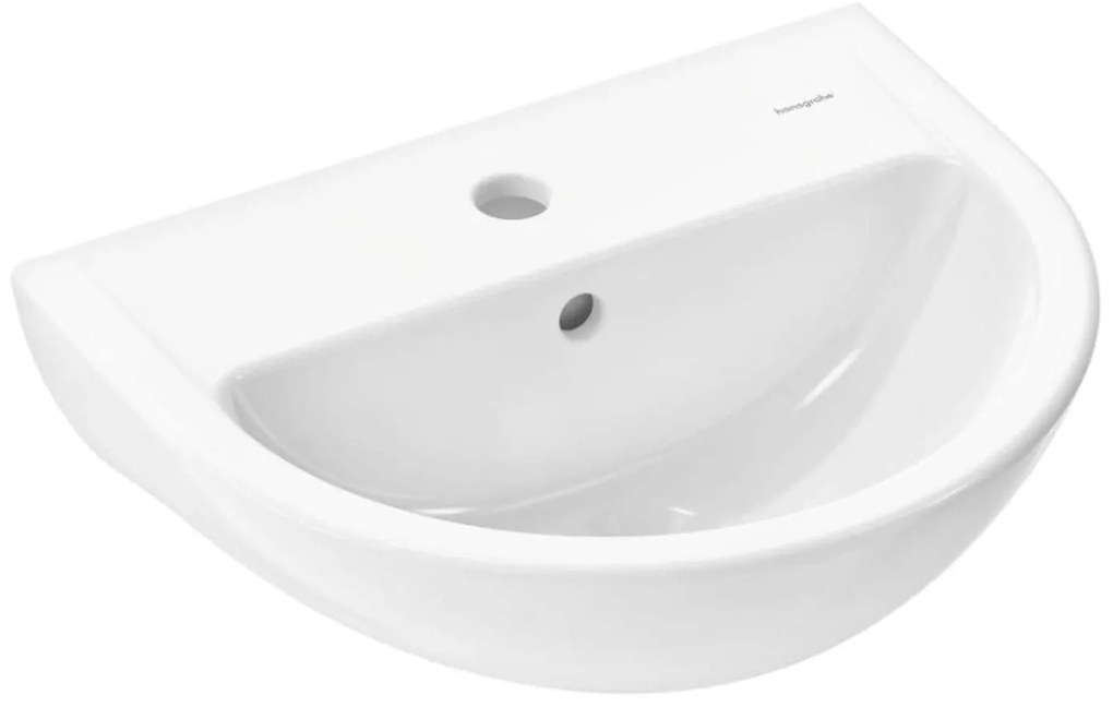 Hansgrohe GladeLake S - Umývátko, 45x37 cm, s přepadem, otvor pro baterii, bílá 60100450