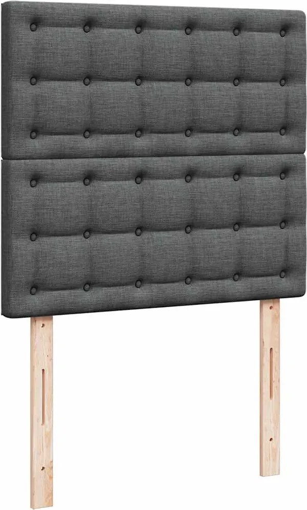 Box spring postel s matrací tmavě šedá 80 x 200 cm textil 3291898