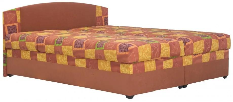 Blanář Kappa postel vč. roštů a matrací 180 x 200 cm, oranžová | BIANO