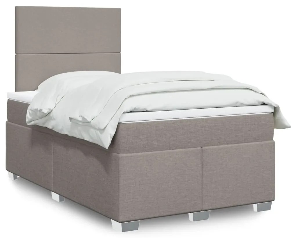 Box spring postel s matrací taupe 120x200 cm textil 3292752