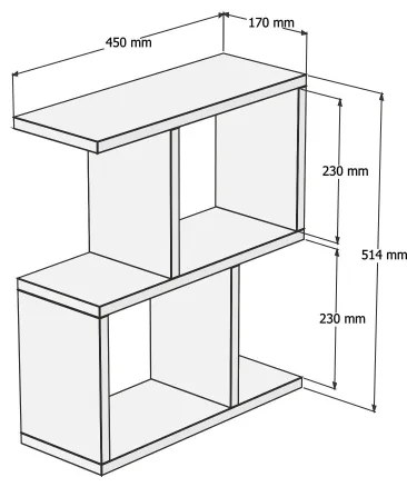 Odkládací stolek CROS dekor mramor béžová