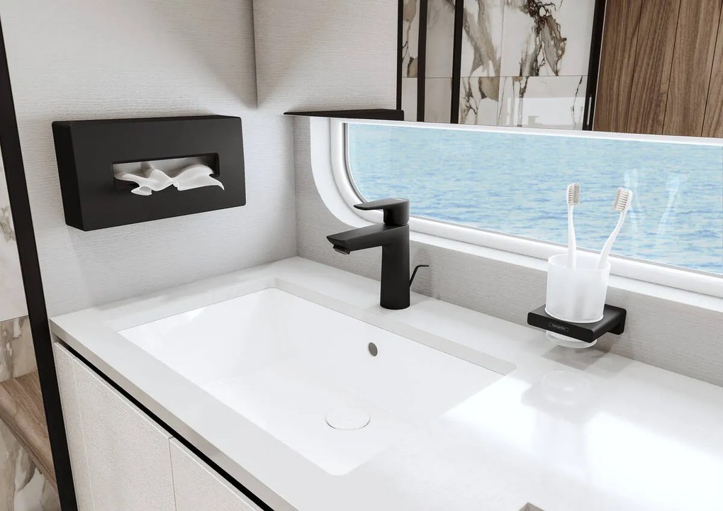 Hansgrohe AddStoris, zásobník na kosmetické ubrousky, černá matná, HAN-41774670