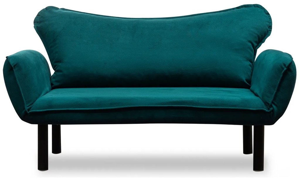 Designová rozkládací pohovka Wenda 140 cm petrolejová