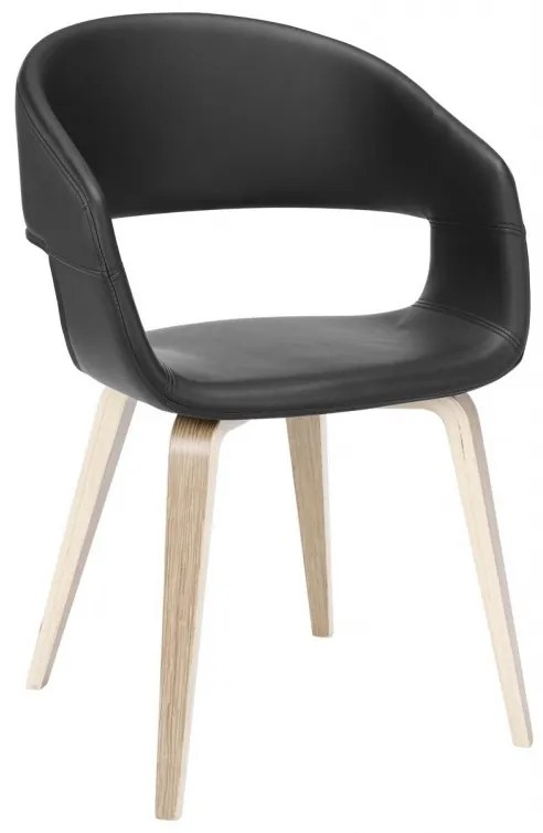 Židle Damaro, ekokůže, černá