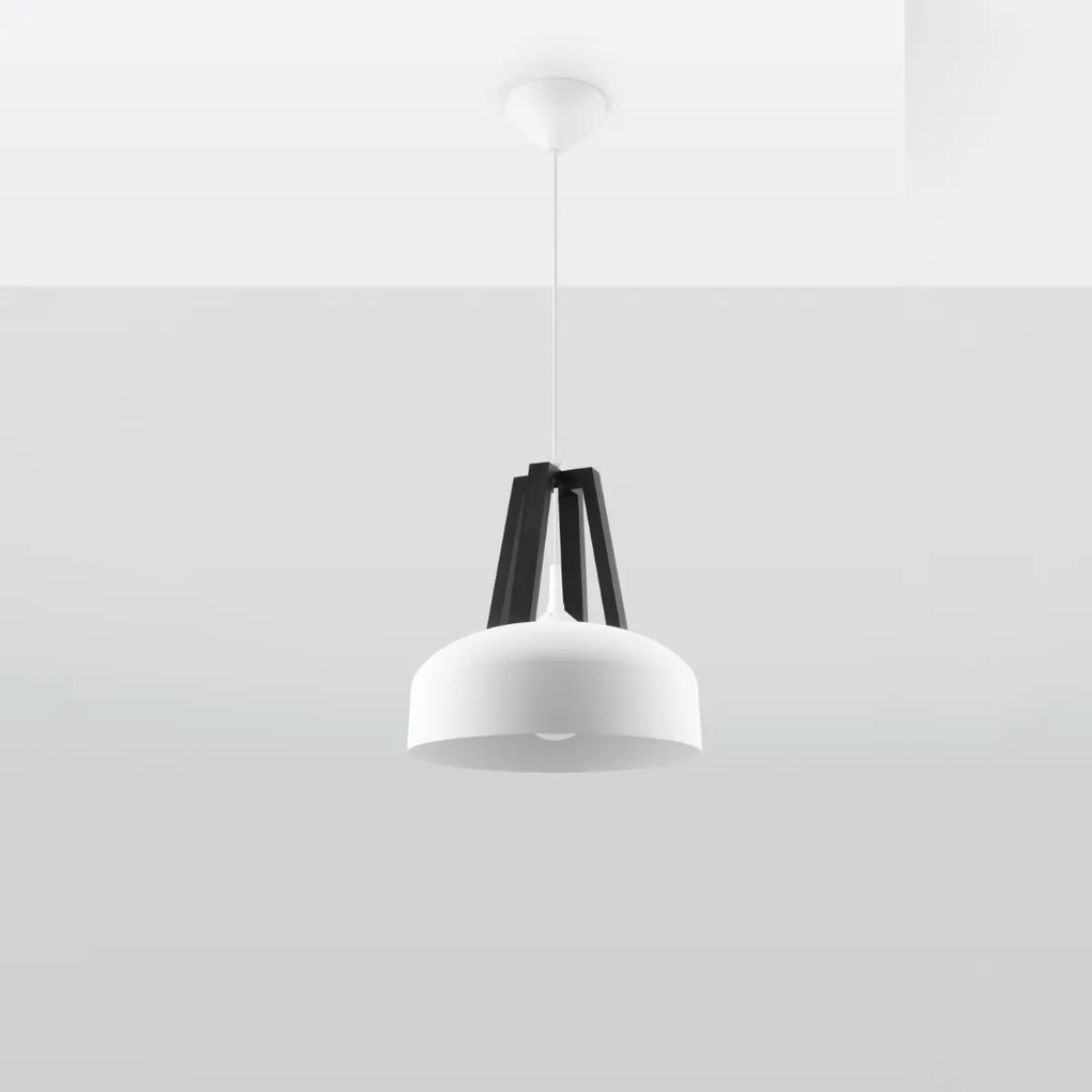 Sollux Lighting Závěsná lampa CASCO bílá/černá