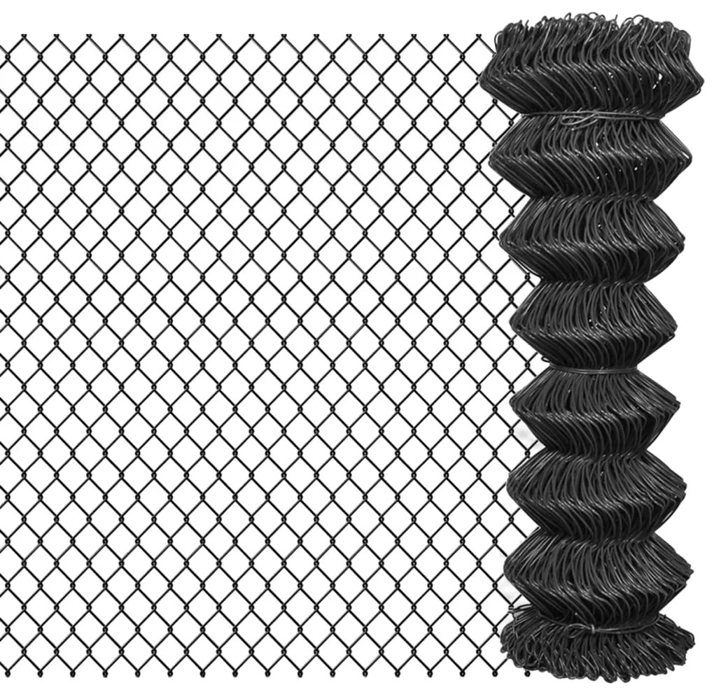 Drátěné pletivo ocel 15 x 1,25 m šedé 142425