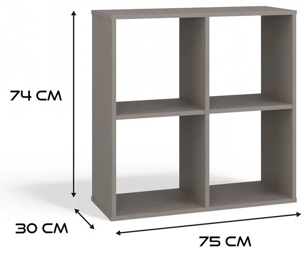 FALCO Regál Manja 2x2 Odstín: Antracit/bílá