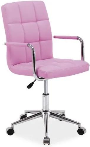 Kancelářská otočná židle Q-022 - růžová