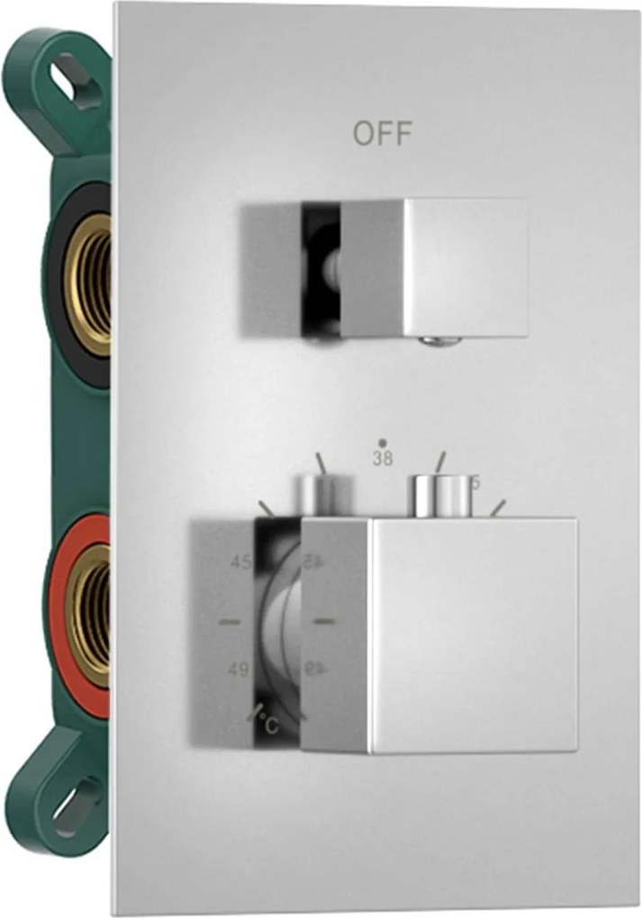 Sapho - Termostatická baterie pod omítku, box, pro 3 spotřebiče, chrom 1102-33