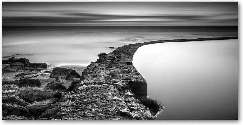 Foto obraz sklo tvrzené Kamenná pláž