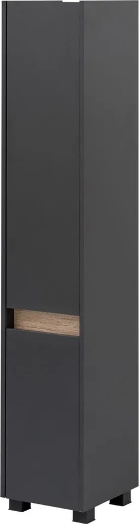 Schildmeyer Vysoká skříň »Cosmo«, moderní bezúchytkové otevírání dveří. (1 dveře (šířka 30,2 cm), antracitová)