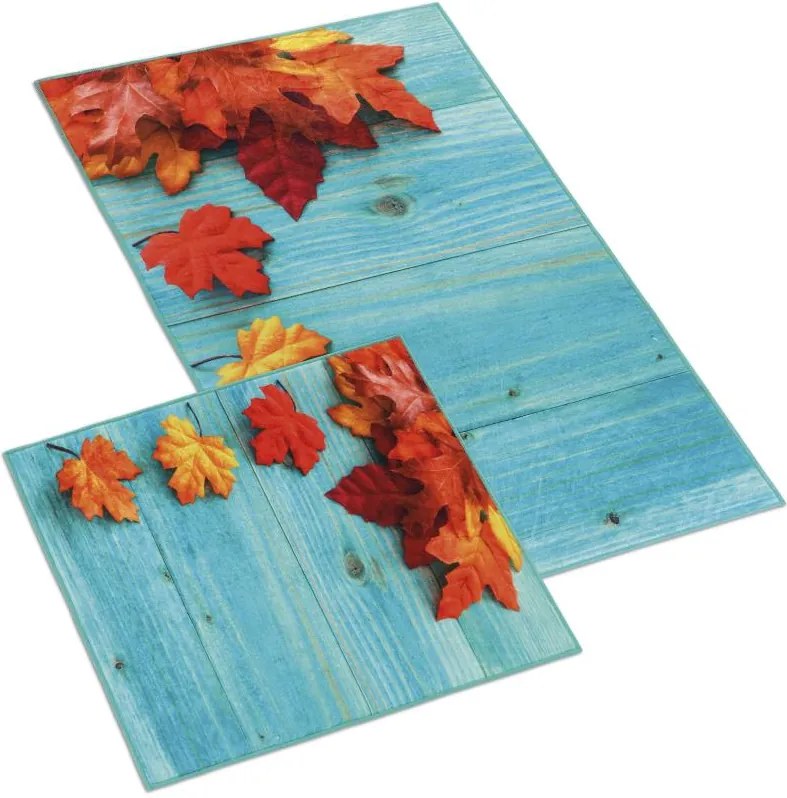 Bellatex 3D tisk sada - BEZ VÝKROJE Modrá 60x100 cm 60x50 cm (SADA)