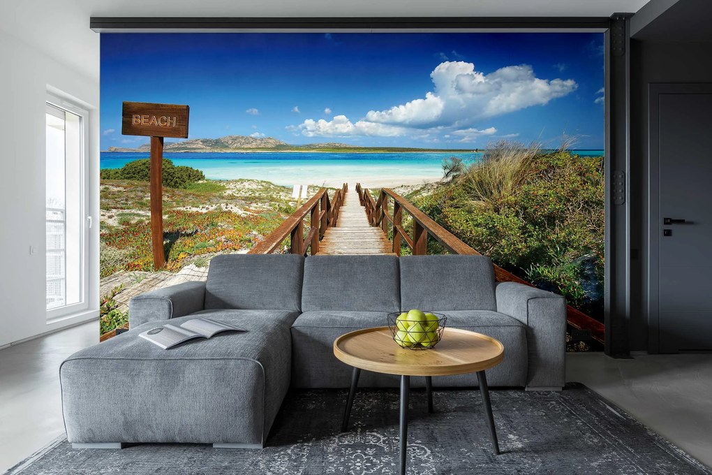 Malvis ® Tapeta Cesta na pláž Vel. (šířka x výška): 288 x 200 cm
