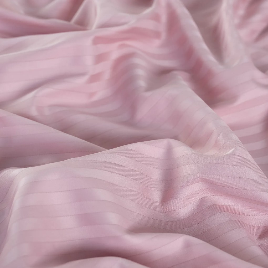 Damaškový saténový povlak na polštář Pruh 10 mm - Light pink Velikost: atypický 50 x 60