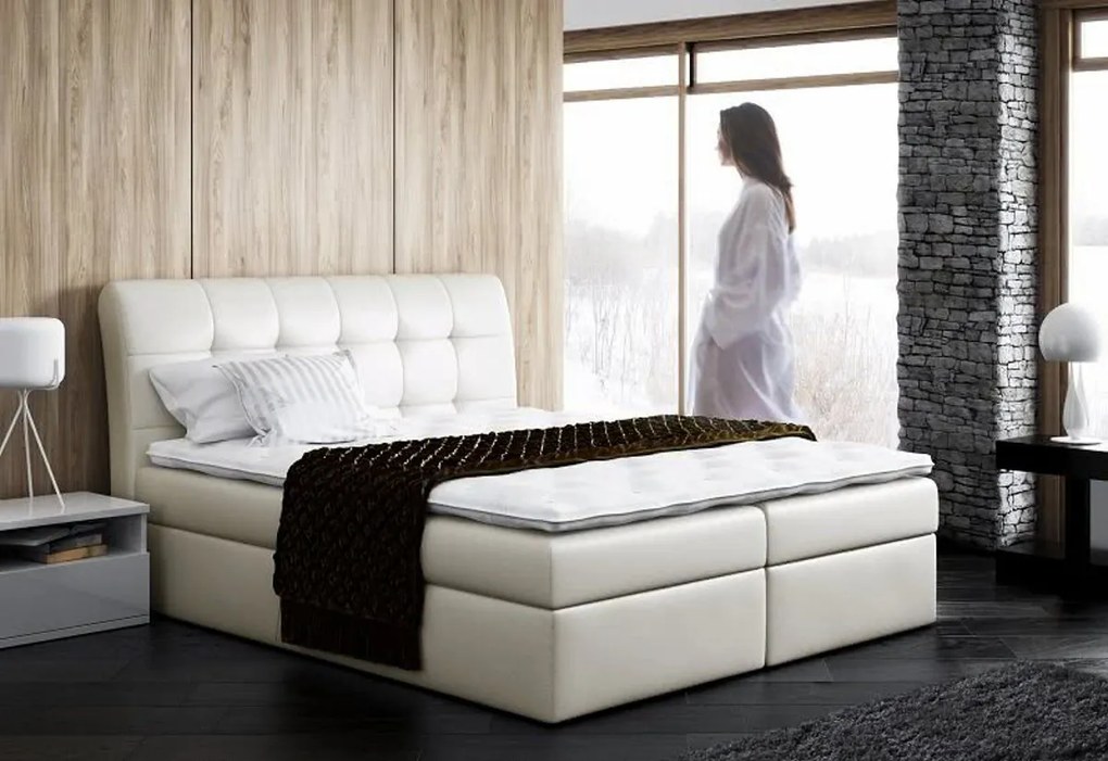 Čalouněná postel DIEGO + topper, 120x200, madryt 912