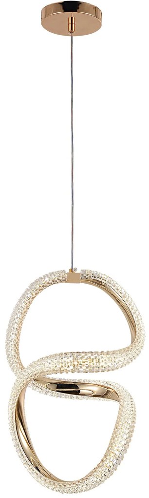 Toolight Závěsné LED svítidlo Luxury Glamour 7 G077-3CPR zlaté