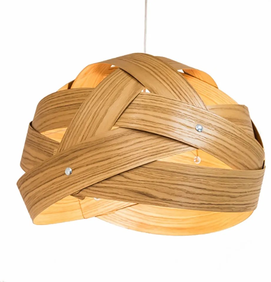 Designové dýhové svítidlo woodLED Nest  Designové dýhové svítidlo Nest Dřevodekor: Dub Světlý, Průměr: 400 mm