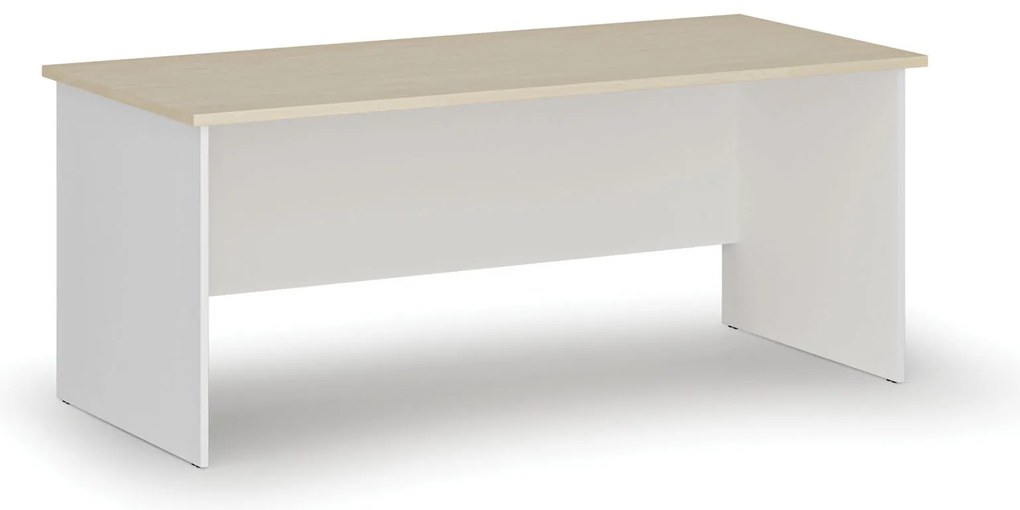 Kancelářský psací stůl PRIMO WHITE, 180x80 cm, bílá/bříza